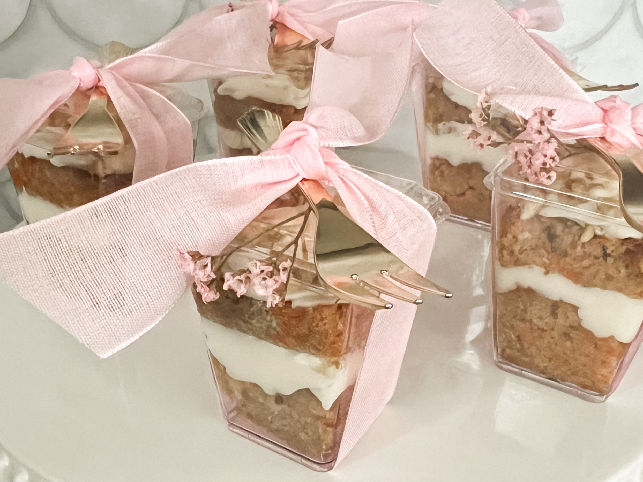 Mini Carrot Cakes in Mini Dessert Cups - Salt Sister Moms